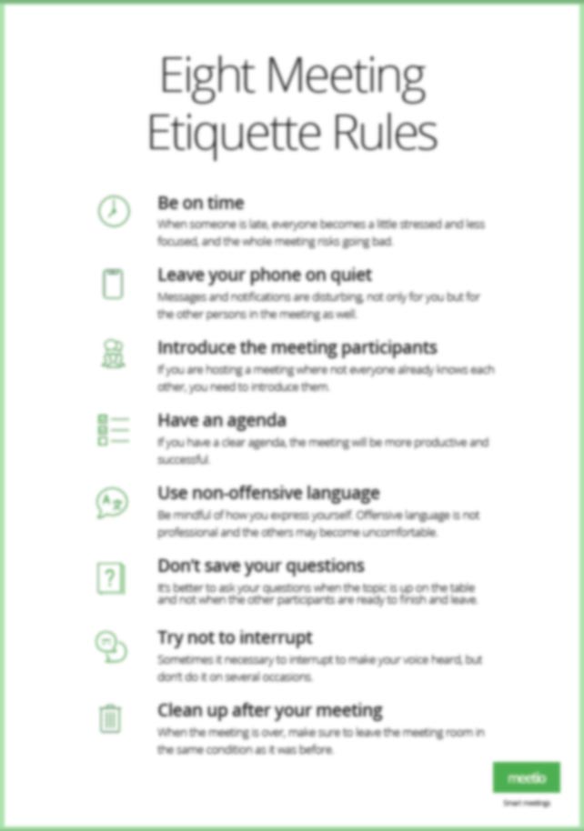 8 Meeting Etiquette Rules You Need To Know
